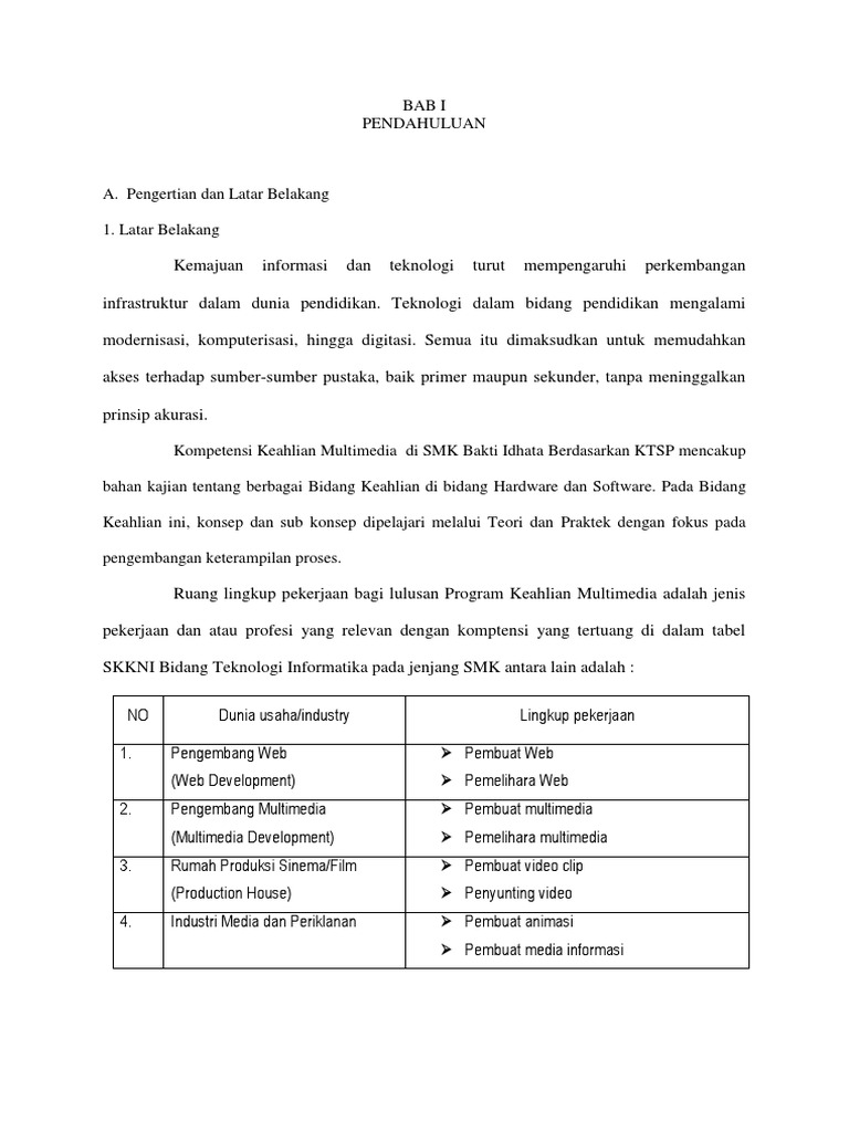 Program Kerja Lab Multimedia | PDF