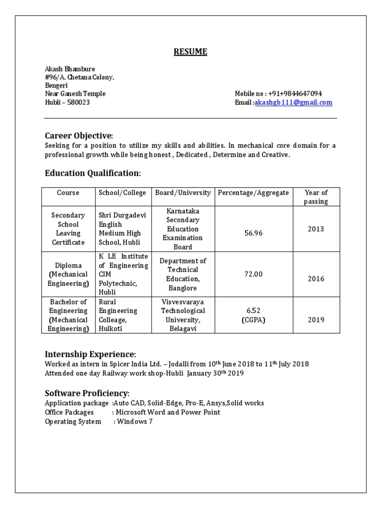 Akash Resume | PDF | Engineering | Learning
