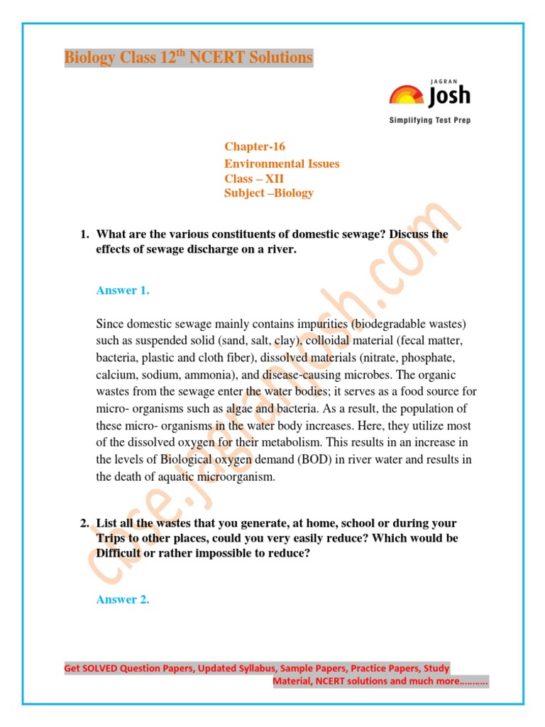 Understanding Environmental Issues: A Summary of Key Concepts from ...