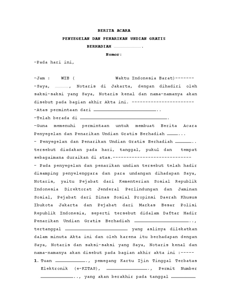 Akta Berita Acara | PDF