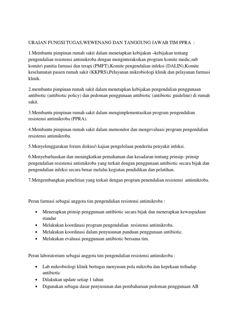 Tugas Dan Tanggung Jawab Tim Ppra | PDF