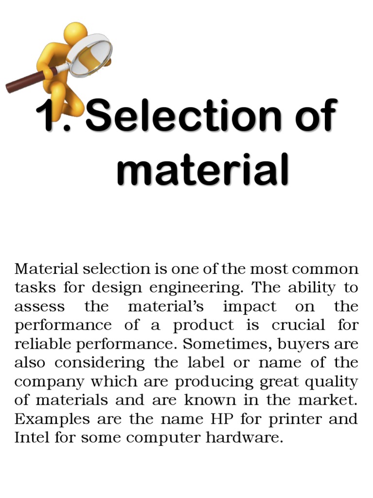 Material Selection Is One of The Most Common Tasks For Design ...