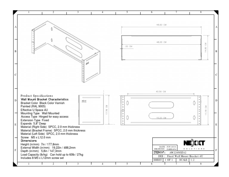 Product Specifications: Wall Mount Bracket Characteristics | PDF