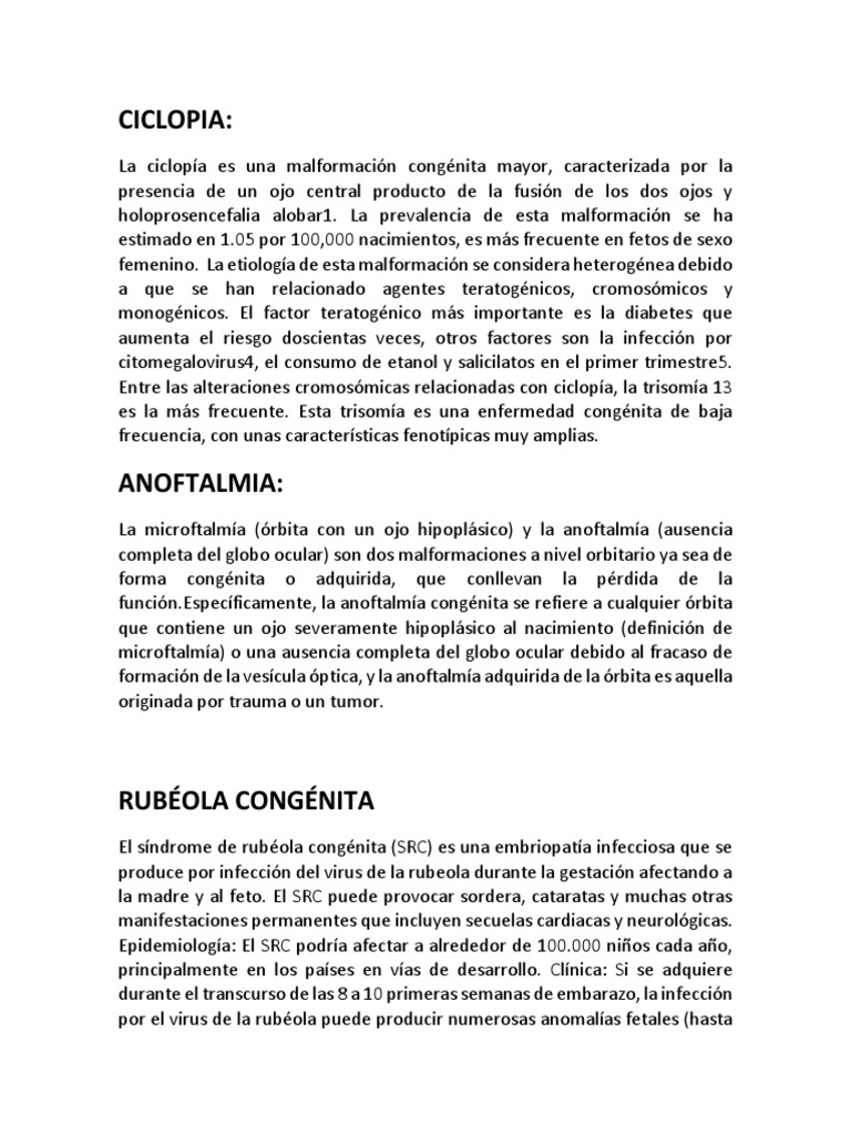 CICLOPIA | PDF | Ojo humano | El embarazo