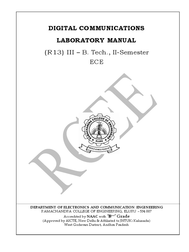 DC Lab Manual 15-11-2016 PDF | PDF | Modulation | Analog To Digital Converter