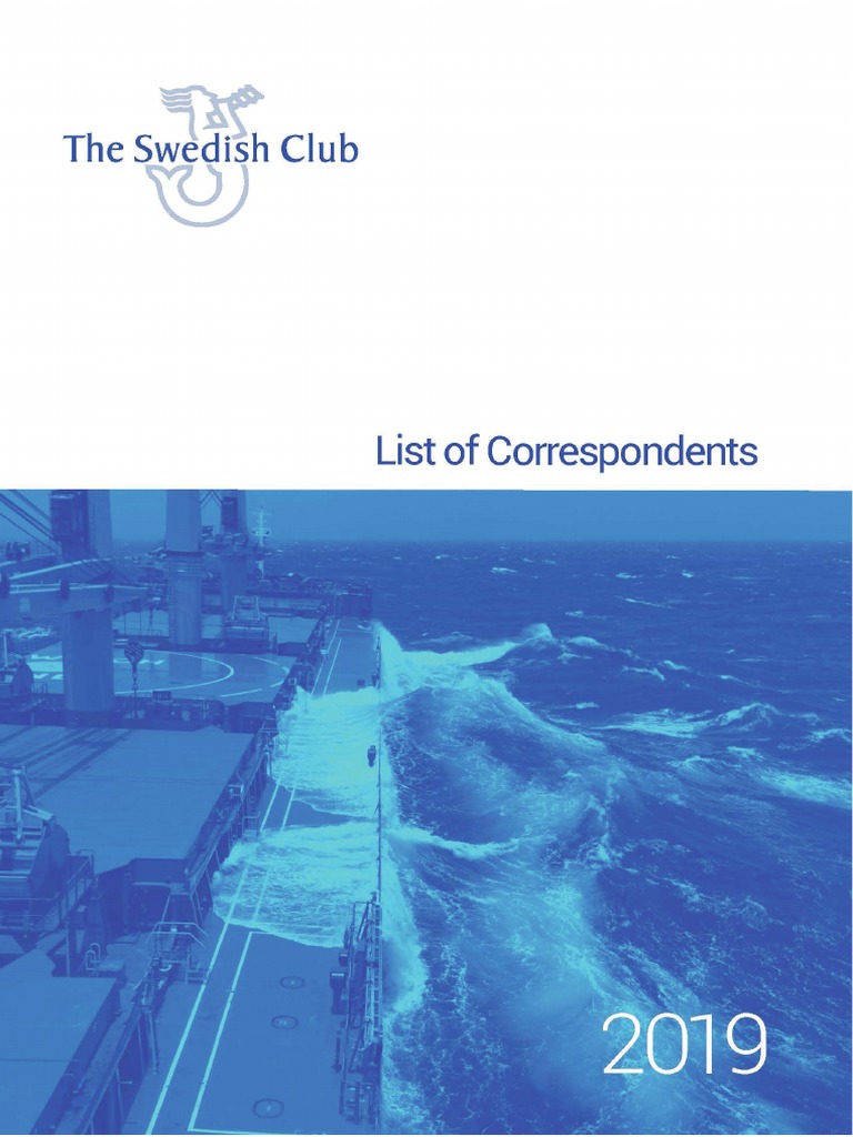 TSC List of Correspondents 2019 - SHIPPING 2 | PDF | Freight Transport ...