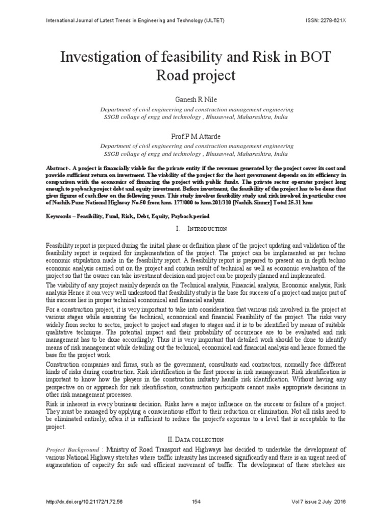 Risk in BOT Projects | PDF | Net Present Value | Risk Management