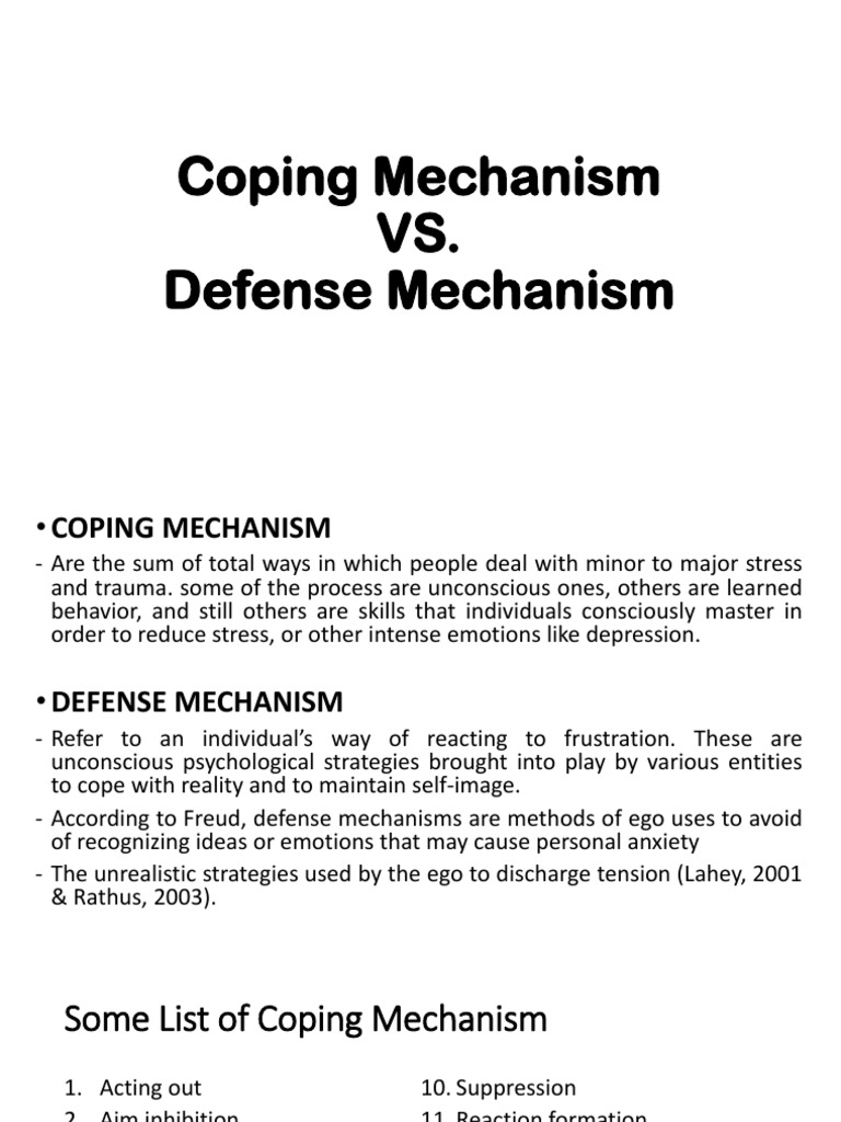 Coping Mechanism To Be Continue | PDF