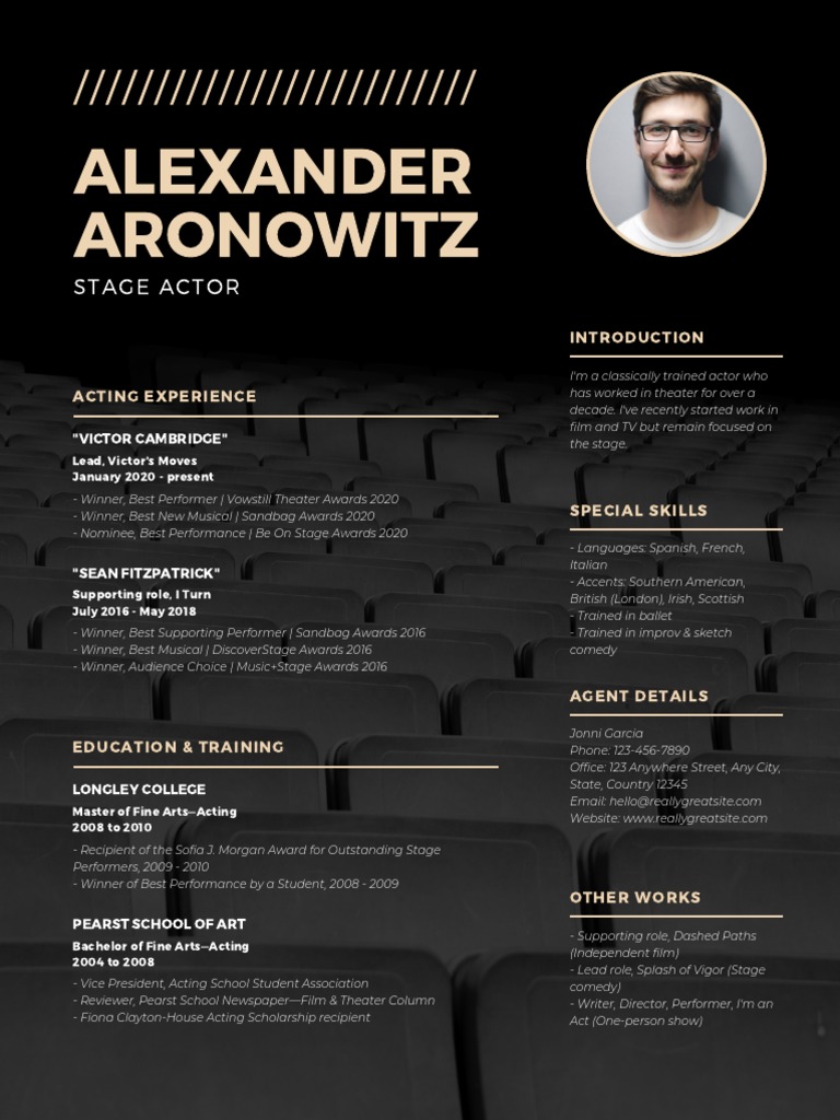 Alexander Aronowitz: Stage Actor | PDF | Actor | Performing Arts