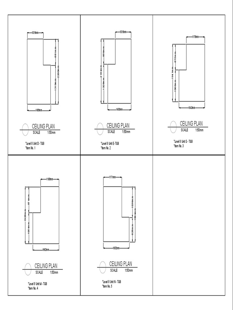 Ceiling Plan Ceiling Plan Ceiling Plan: 1019mm 1015mm 1178mm | PDF