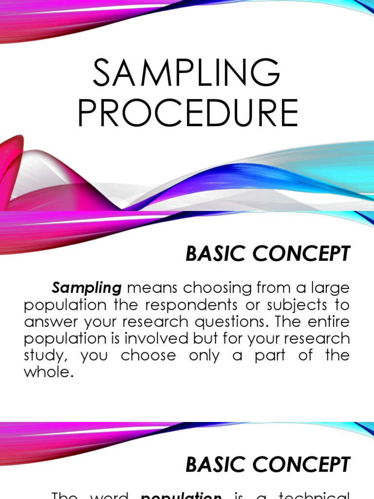 Sampling Procedure | PDF | Sampling (Statistics) | Accuracy And Precision