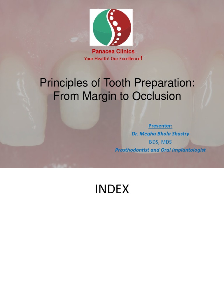 Tooth Preparation Principles Explained | PDF | Dentistry Branches ...