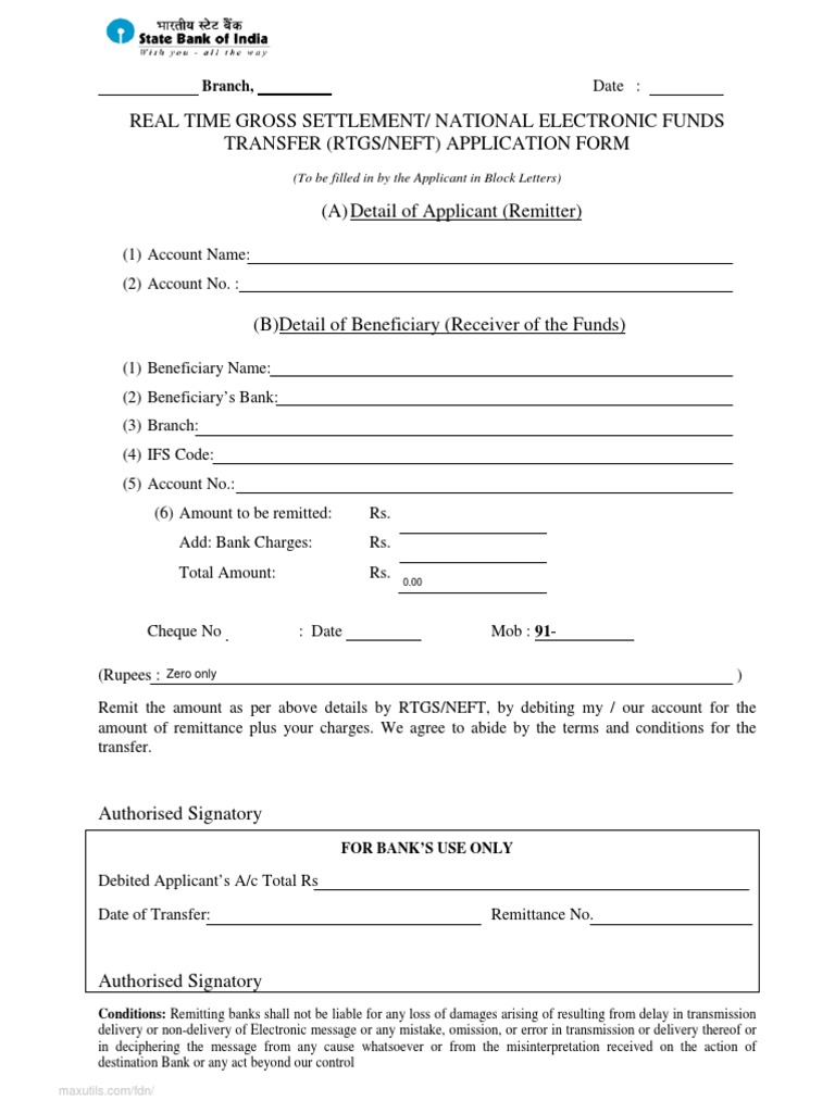 Real Time Gross Settlement/ National Electronic Funds Transfer (Rtgs ...