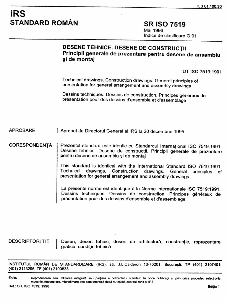 SR Iso 7519 1996 PDF | PDF