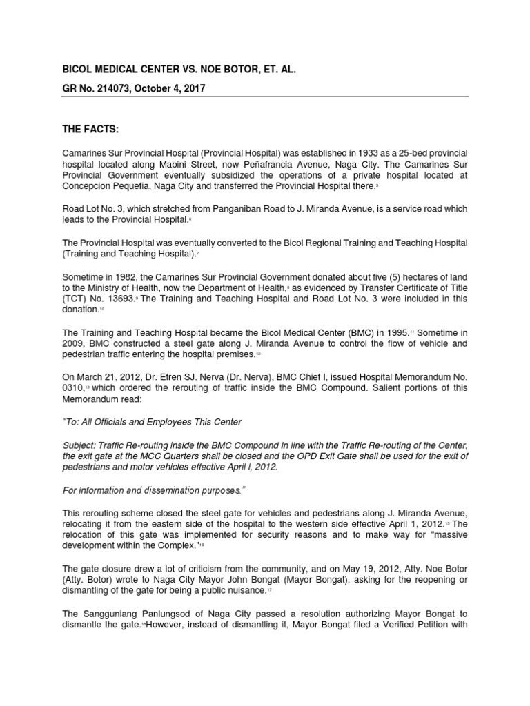 Bicol Medical Center vs. Botor | PDF | Injunction | Intervention (Law)