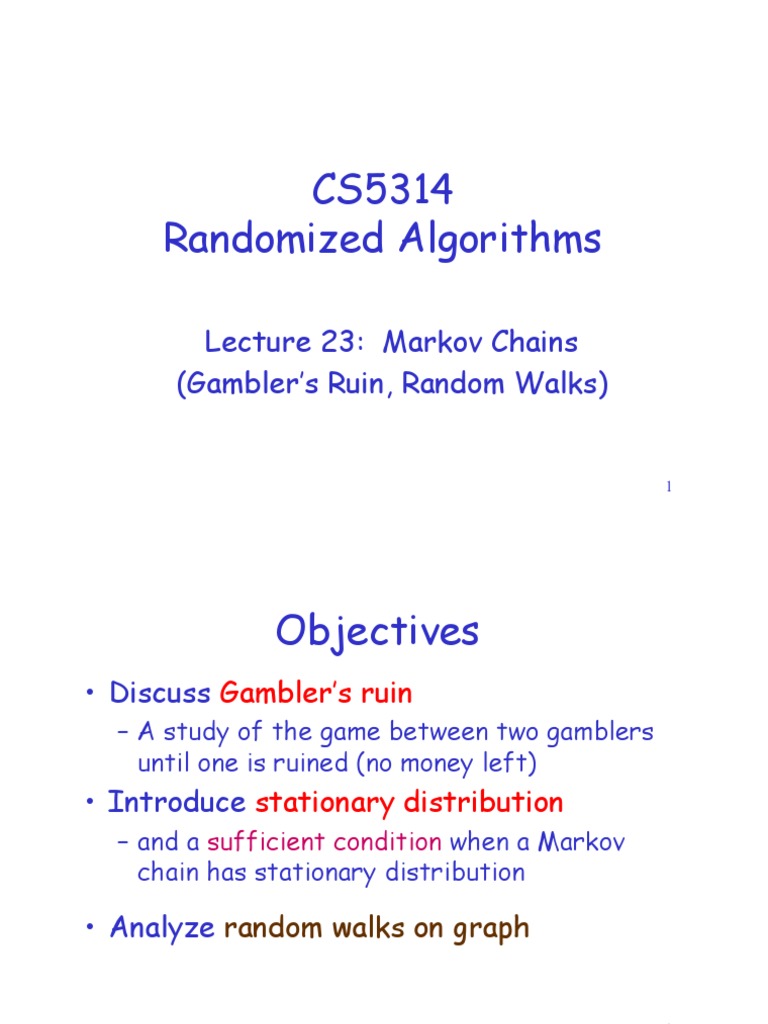 Lecture23 PDF | PDF | Markov Chain | Combinatorics