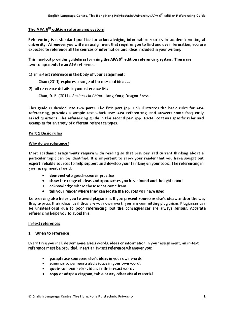 Apa Referencing Style Guide-Simple | PDF | Citation | Bibliography