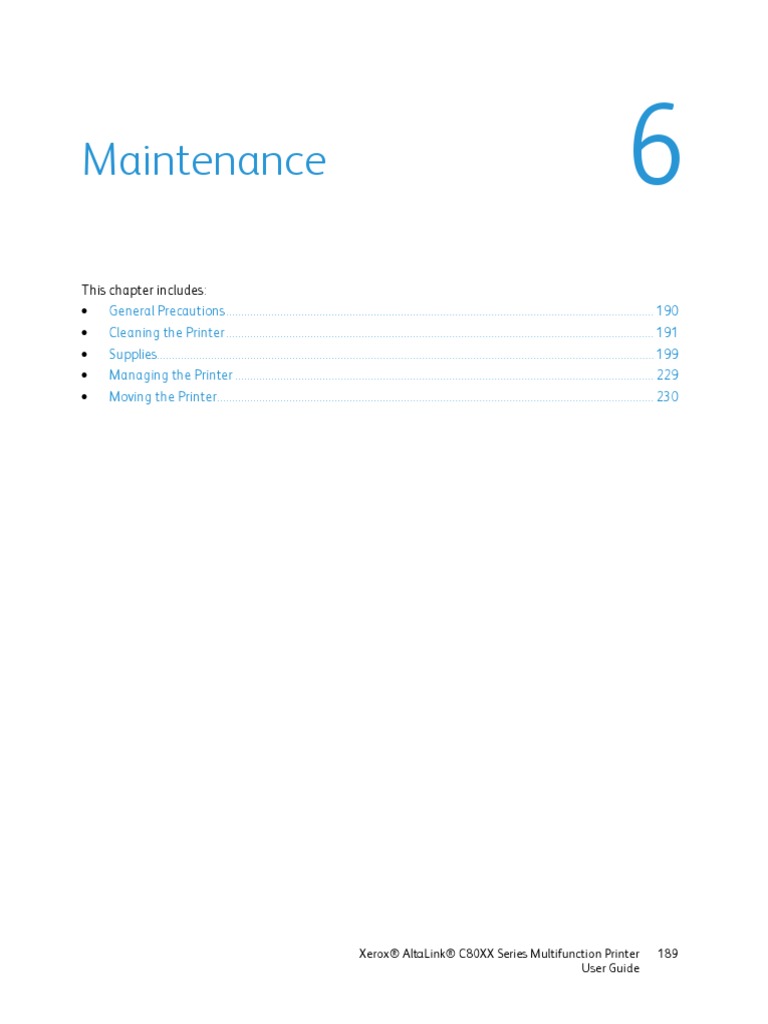 Maintenance: This Chapter Includes | PDF | Printer (Computing) | Office Work