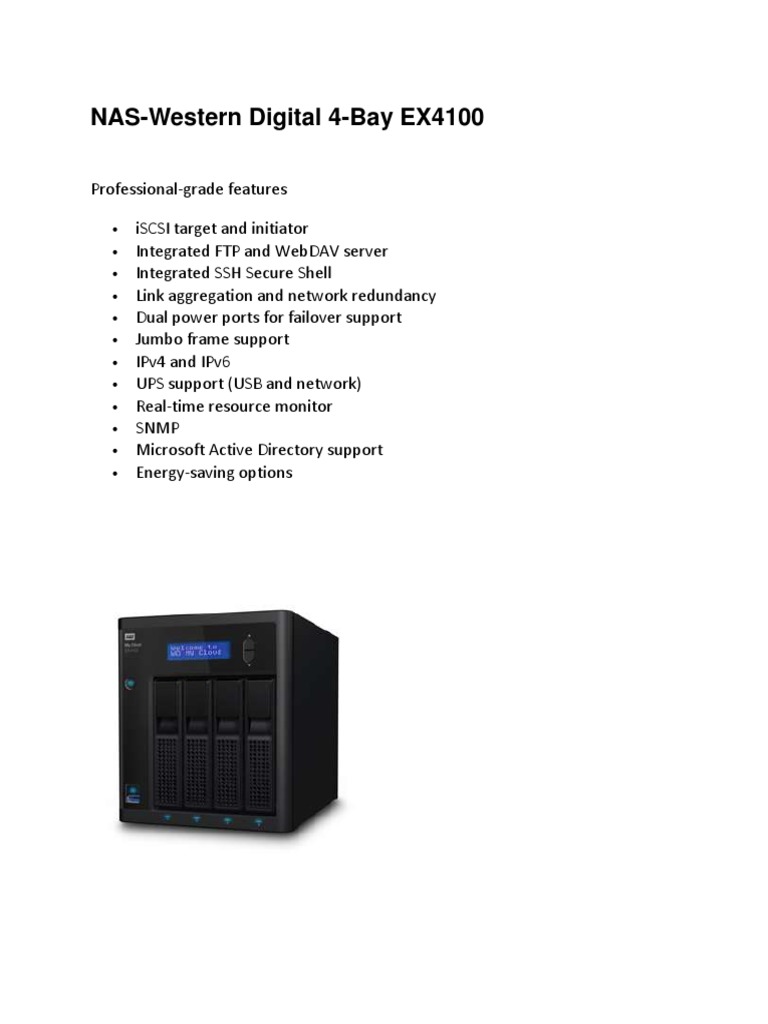 Ex4100 Nas Spec PDF | PDF | File Transfer Protocol | Operating System