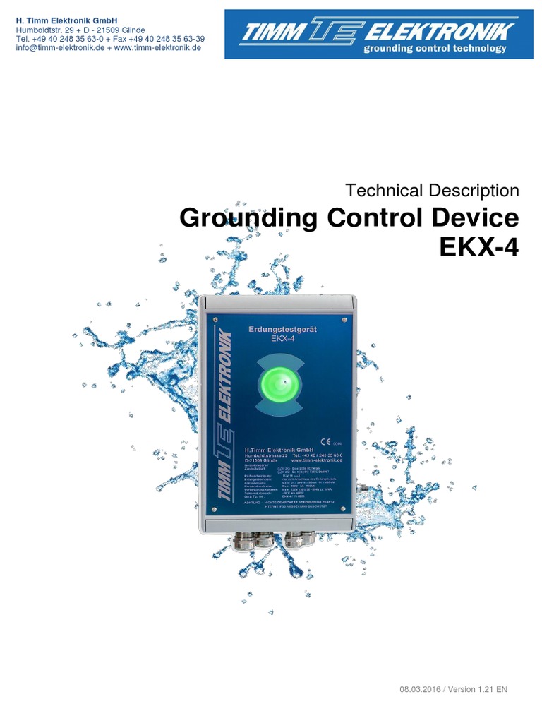 3.42 Grounding Control Device EKX-4 (Earthing Monitor) - Technical ...