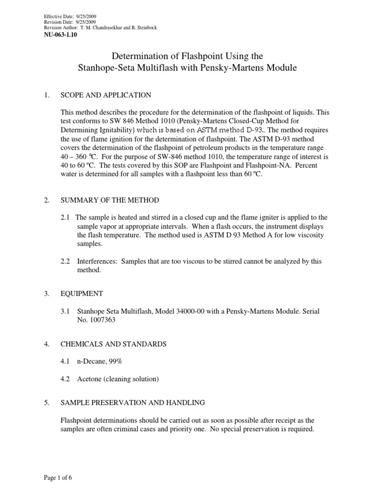 Flash Point Stanhope-Seta | PDF | Nature