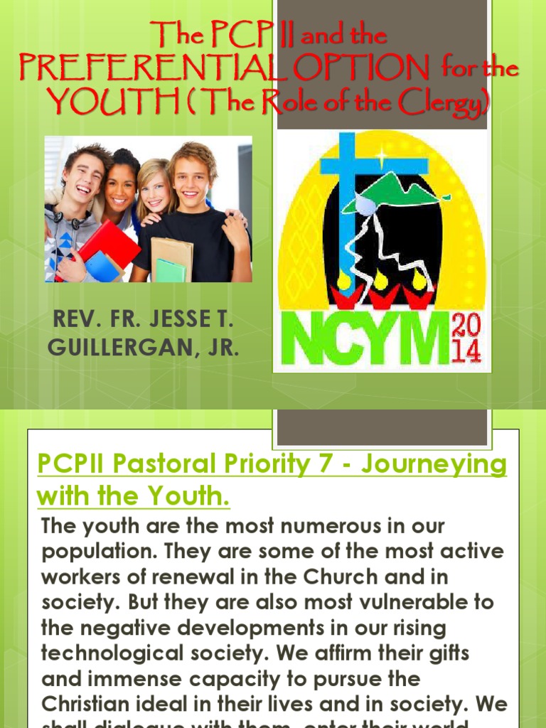 The PCP II and The Preferential Option For The YOUTH (The Role of The ...