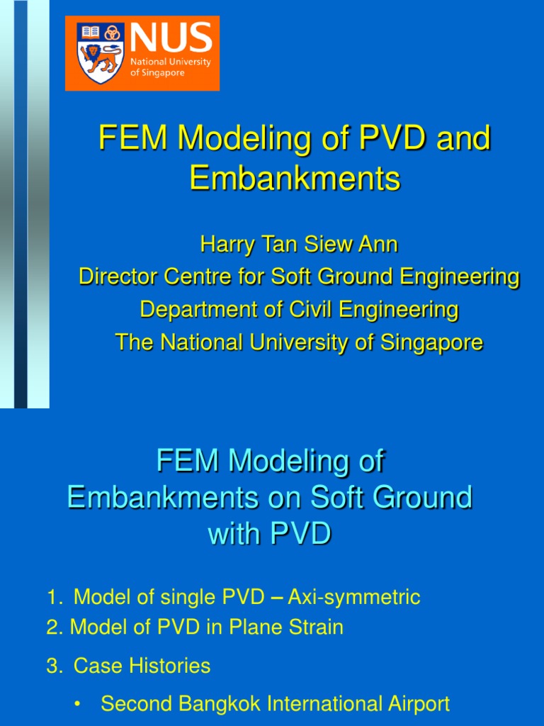 FEM Modeling of PVD and Embankments | PDF | Finite Element Method ...
