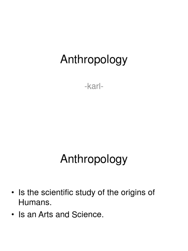 Overview of Anthropology Subdivisions | PDF