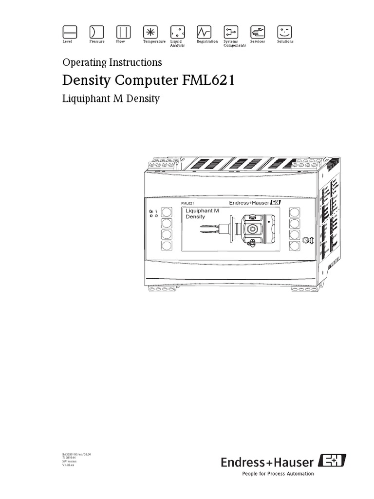 4.27 Density Computer FML621 Operating Instructions | PDF | Relay | Sensor