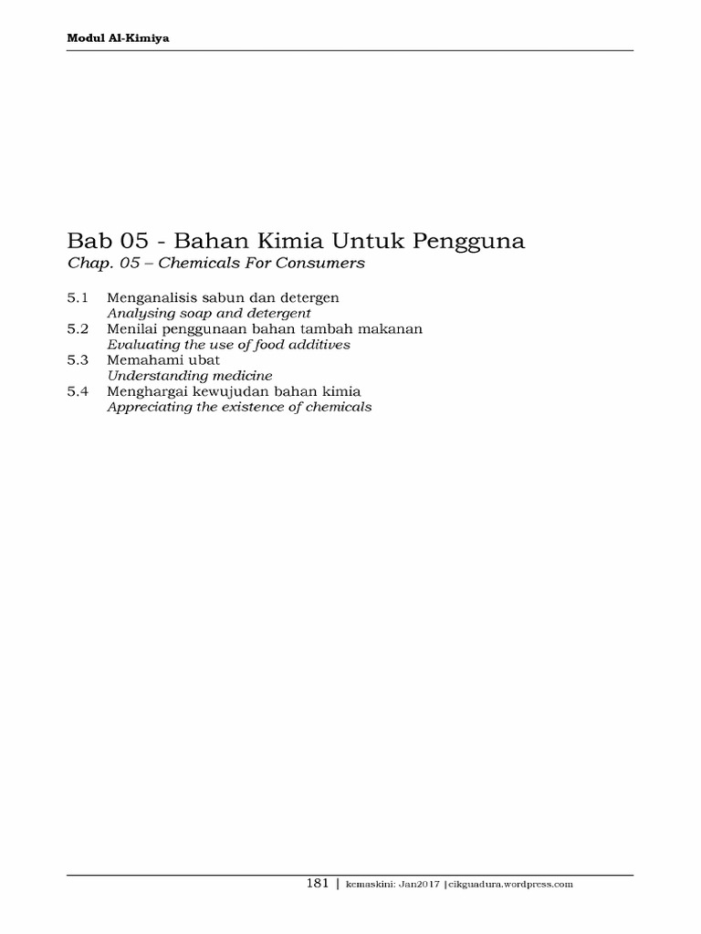 Jawapan Modul Kimia Bab 5 Ting 5 PDF | PDF