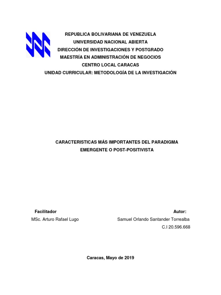 Características del Post-Positivismo | PDF | Paradigma | Conocimiento