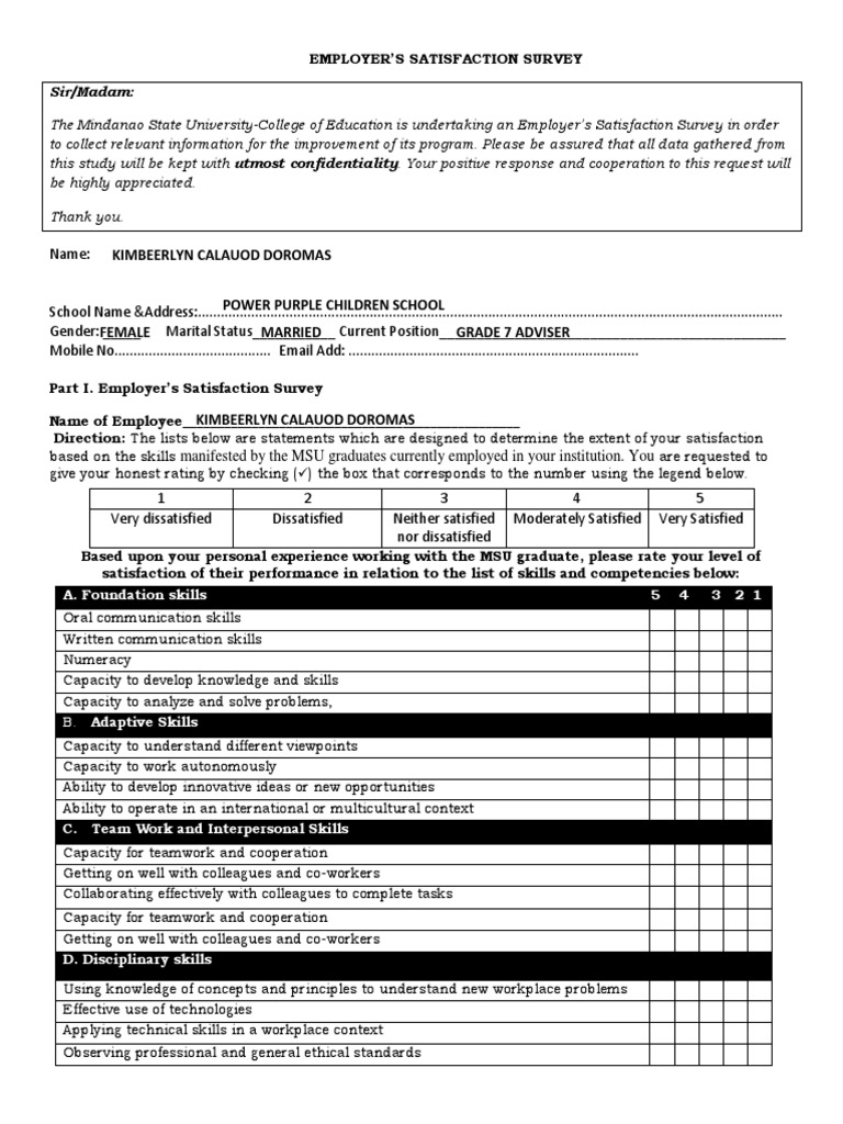 Thesis Survey Questionaire | PDF | Learning | Curriculum