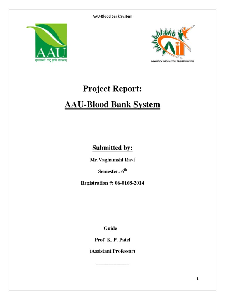 Blood Bank Project Report | PDF | Software Testing | Java Script