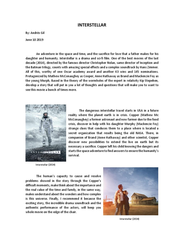Interstellar | PDF