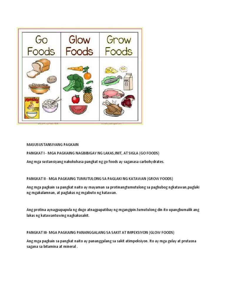 Go Grow Glow Food | PDF