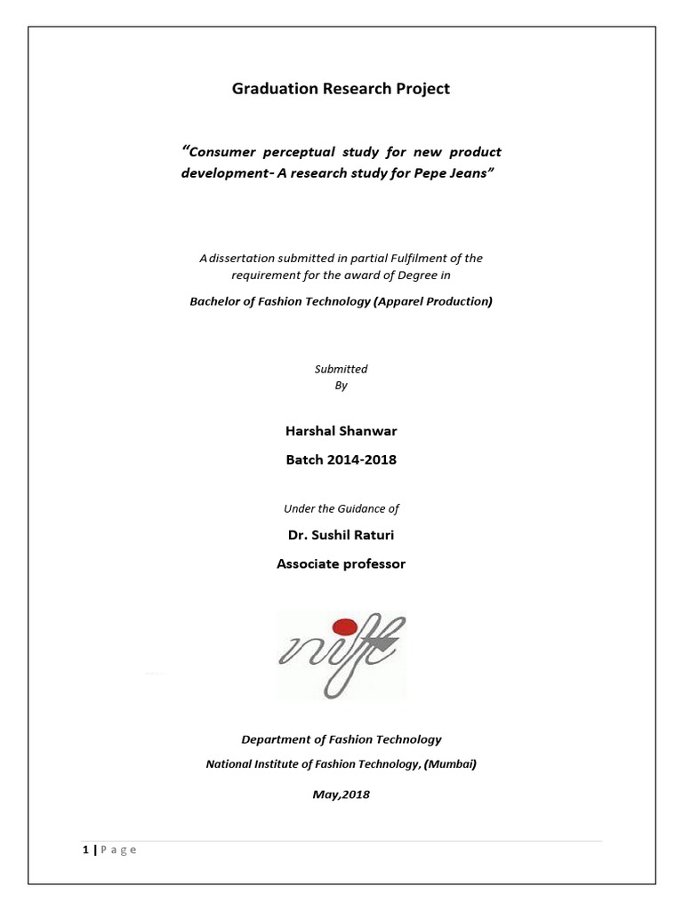 Final GP Report - Harshal | PDF | Jeans | Retail