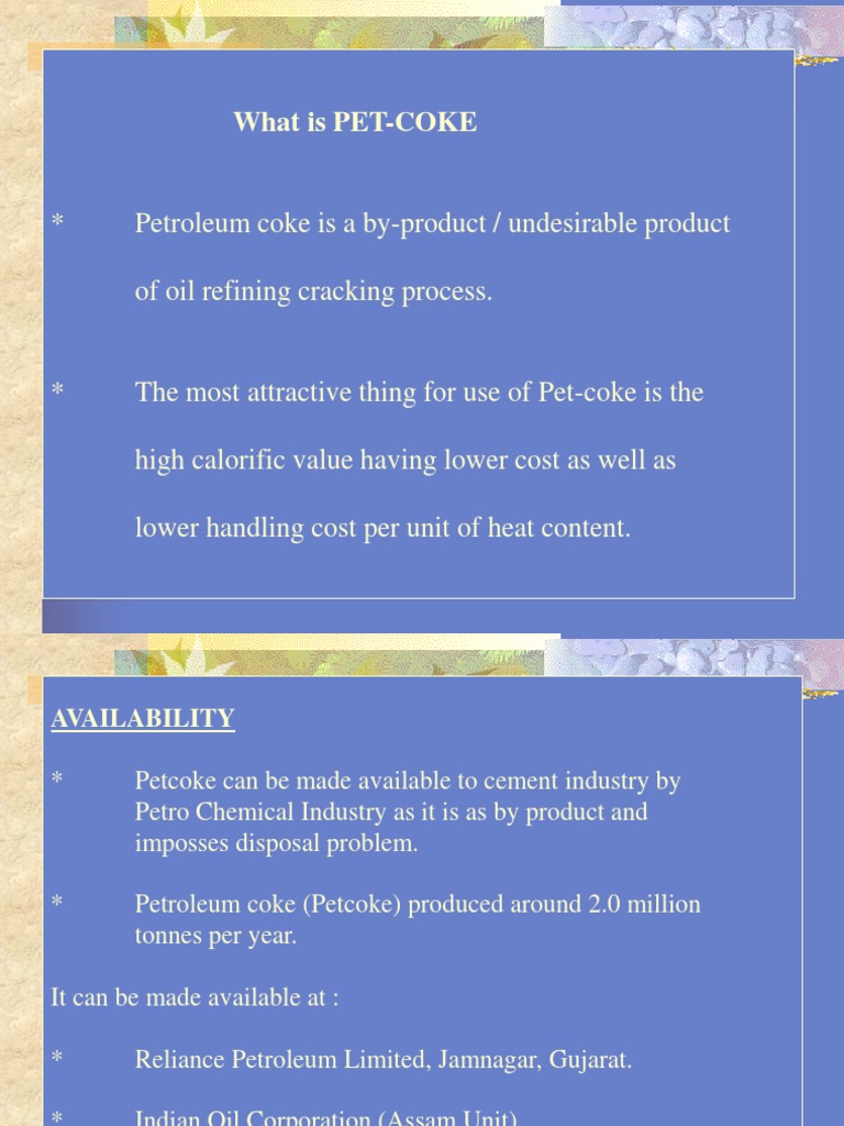 Utilization of Pet-Coke in Cement Production | PDF | Combustion | Coke ...