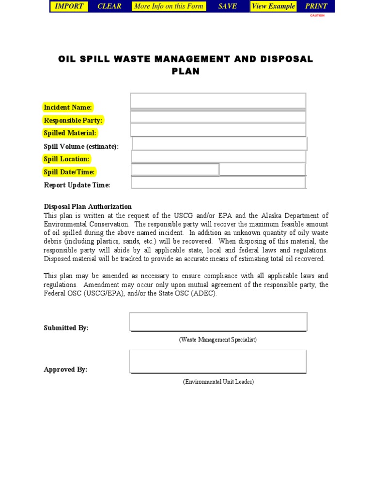 Waste Management Disposal Plan | PDF | Resource Conservation And ...