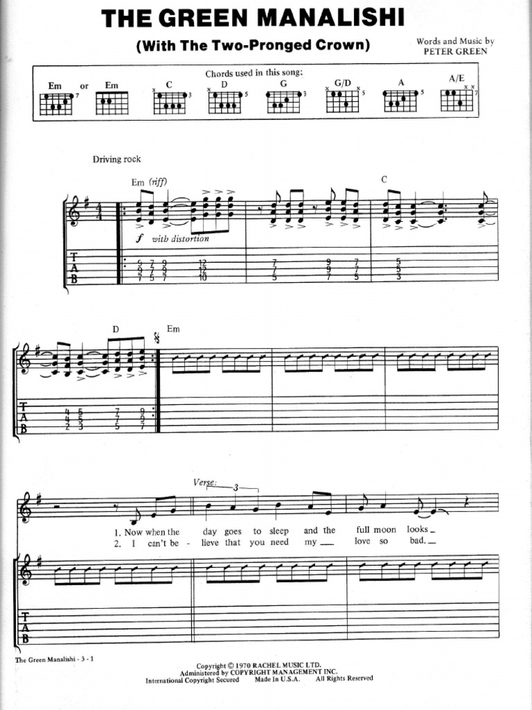 Judas Priest - The Green Manilishi (With The Two-Pronged Crown) | PDF