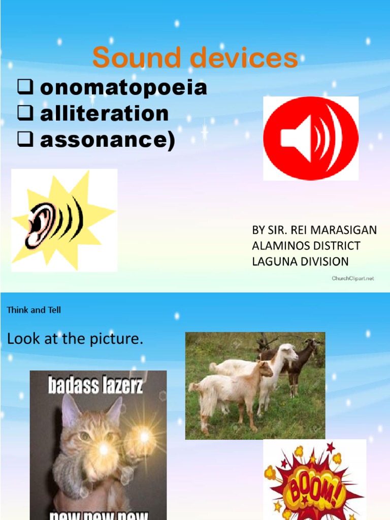 Exploring Sound Devices: An Analysis of Onomatopoeia, Alliteration, and ...