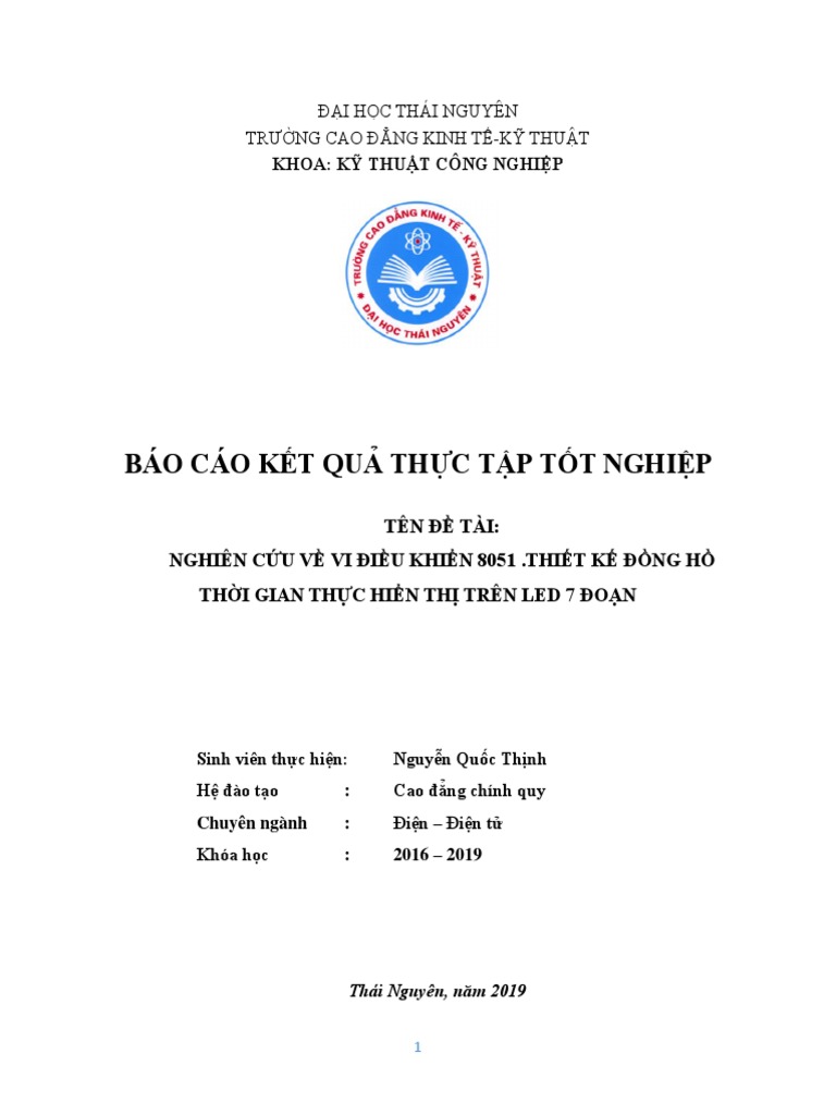 Do An TN BCTN Led 7 Doan-Nguyen Quoc Thinh | PDF