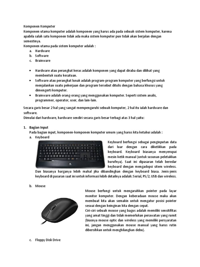 Komponen Komputer | PDF