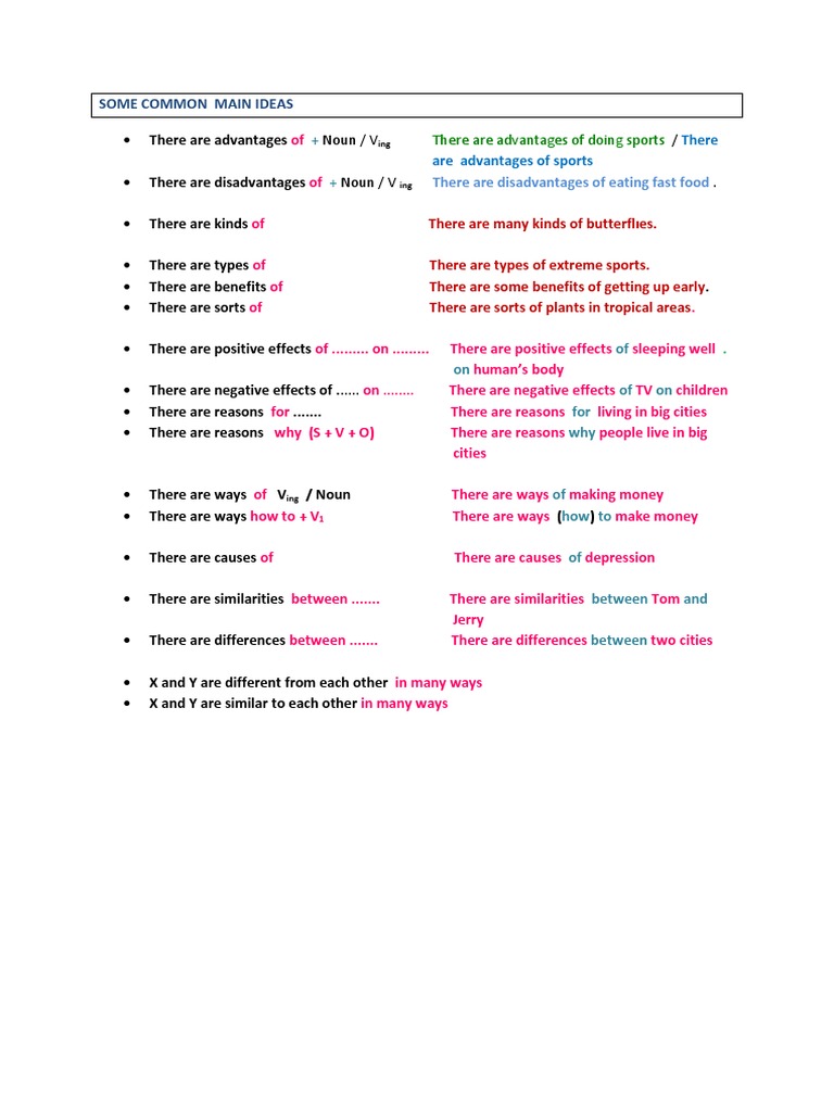 Some Common Main Ideas | PDF