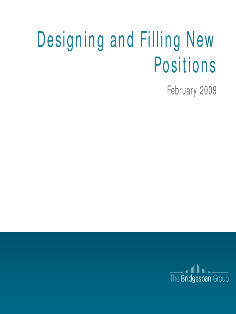 Designing and Filling New Nonprofit Positions | PDF | Leadership ...