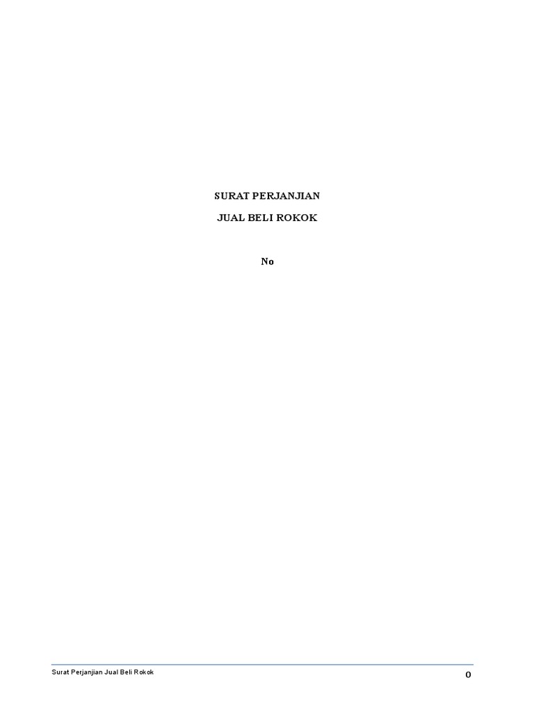 Draft SPK Jual Beli Rokok | PDF