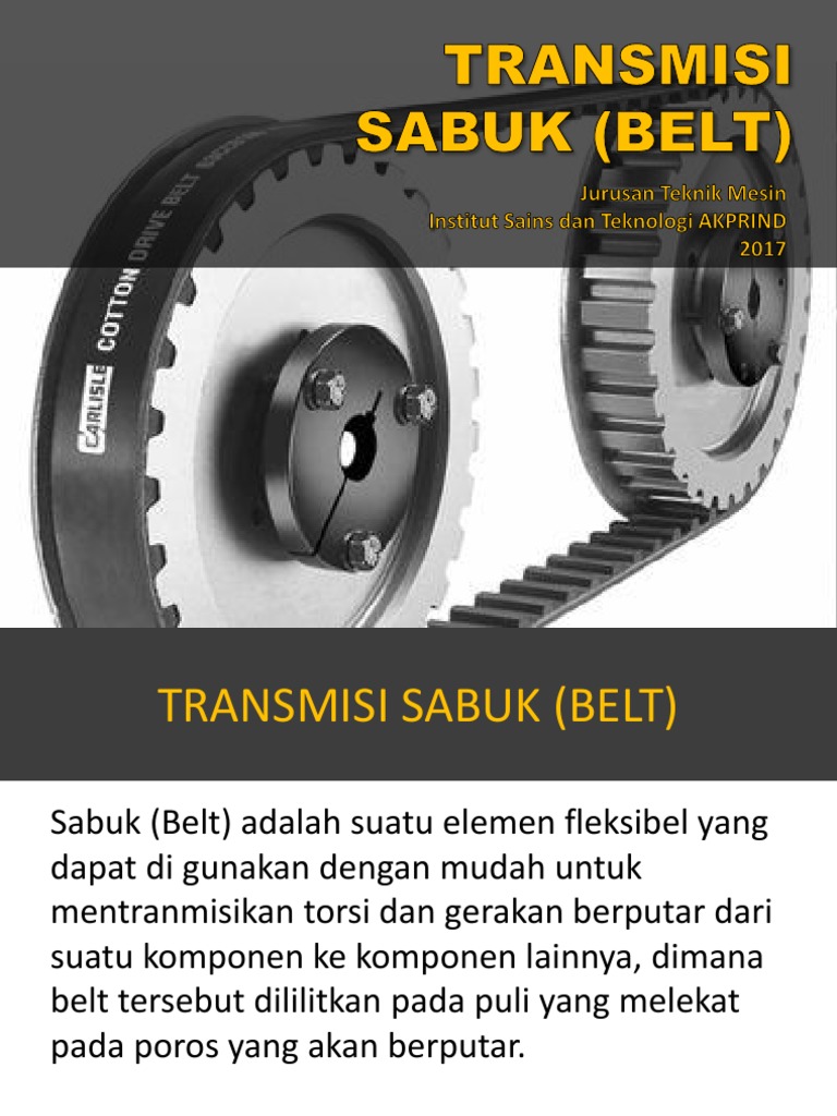 Pertemuan 06 - Transmisi Sabuk | PDF | Komputer