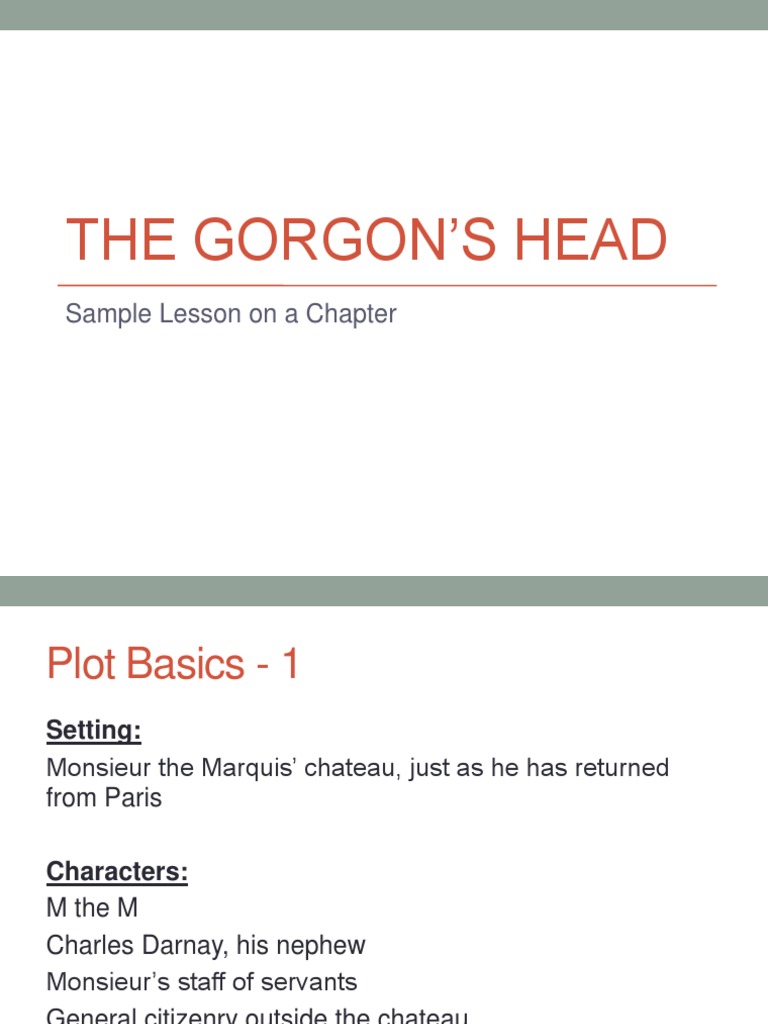 Analyzing "The Gorgon's Head" Chapter | PDF | Mystery, Thriller & Crime Fiction | General Fiction