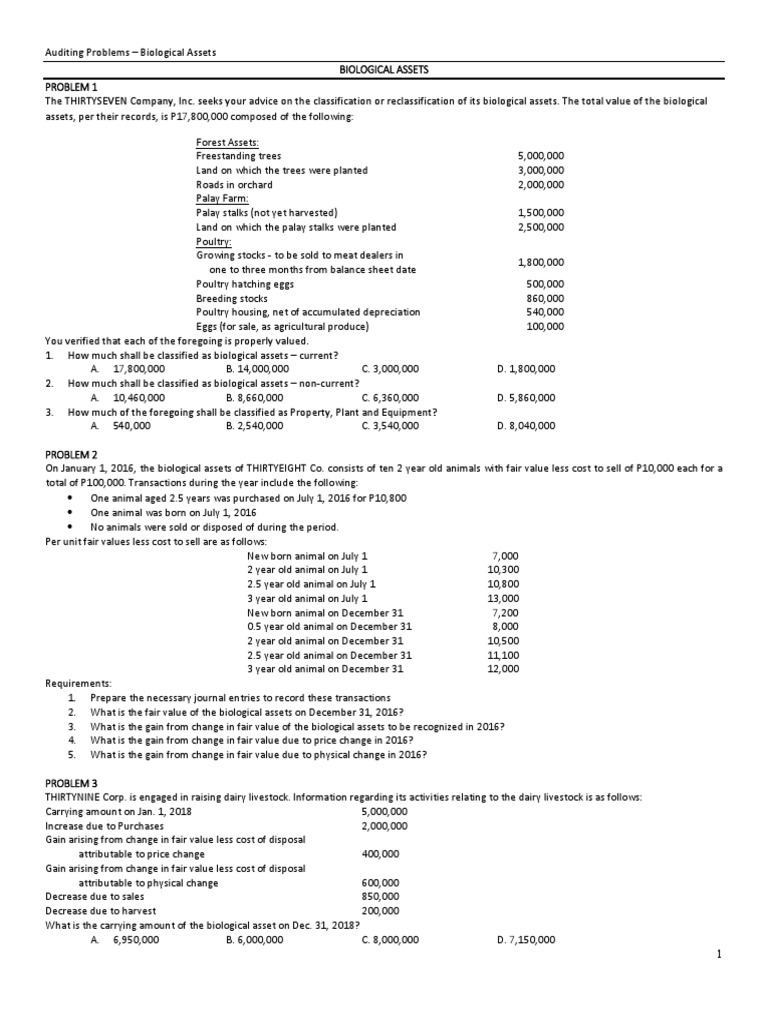 Biological Assets | PDF | Fair Value | Fixed Asset