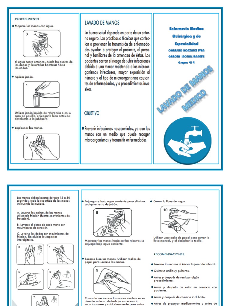 Triptico Lavado de Manos Quirurgico | PDF