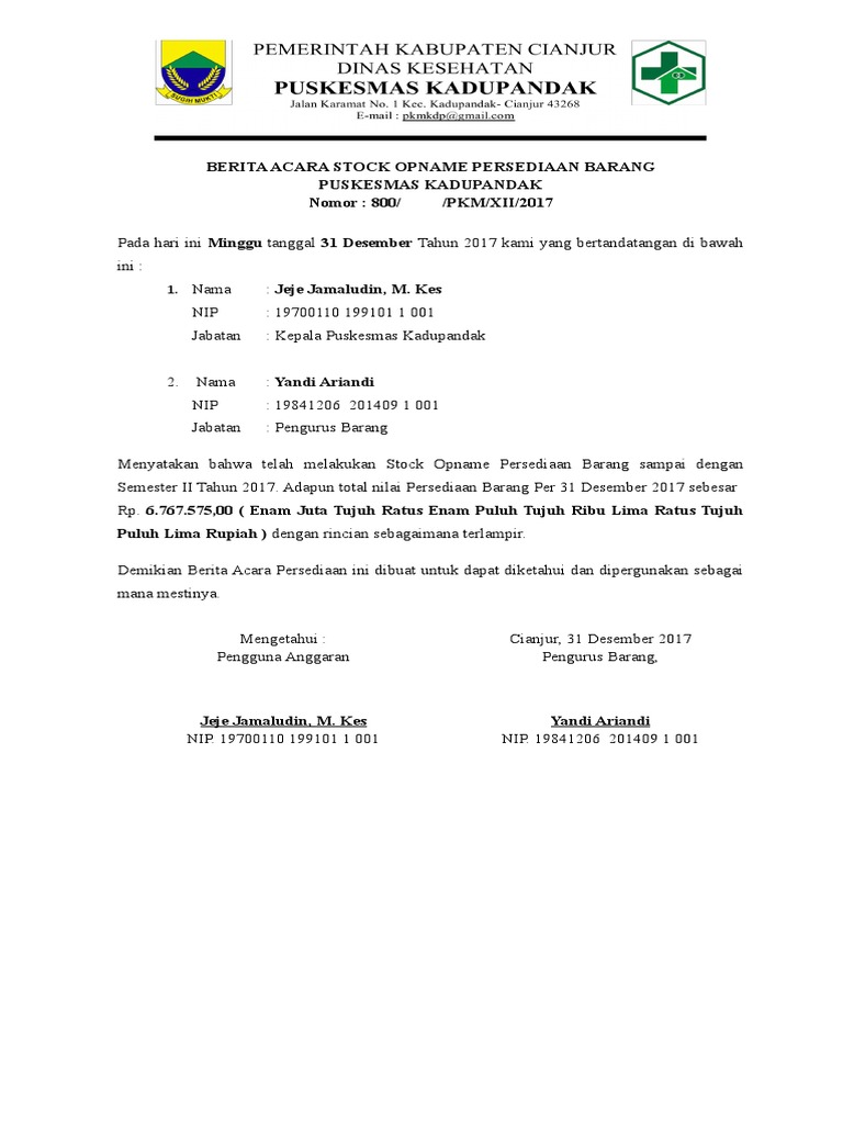 Ba Stock Opname | PDF